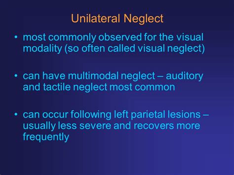 Fundamentals Of Neuroscience Unilateral Neglect Lec 01 Ppt Download