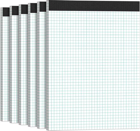 Notizblock A4 Kariert Notizblöcke 6 Stück Schreibblock Kariert A4 30 Blatt 60 Pages Block A4