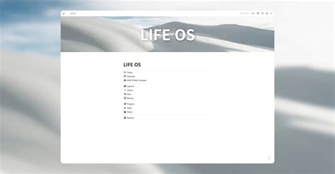인생을 관리하는 노션 플래너 템플릿 라이프 Os