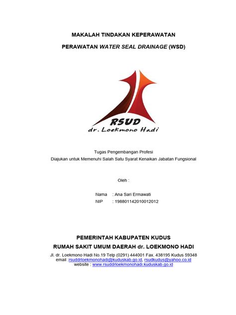 makalah prosedur perawatan wsd pdf