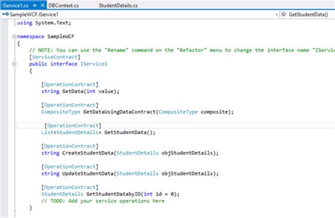 Create Wcf Application For CRUD Operation Maria Academy
