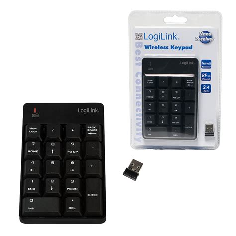 LogiLink ID Numeric Keypad Laptop RF Wireless Black