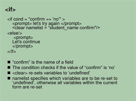 Ppt Voicexml Forms Menus Grammars Form Interpretation Algorithm