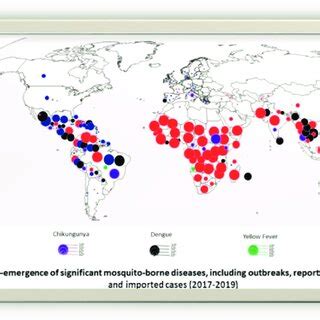 Cartography Of Significant Resurgences Of Mosquito Borne Diseases