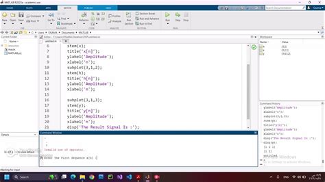 Convolution Sum Matlab Youtube