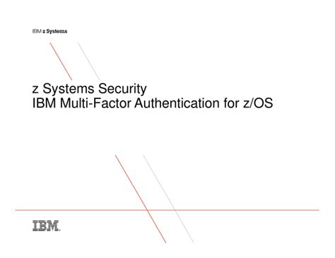 Ibm Multi Factor Authentication For Z Os