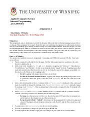 Assignment Pdf Applied Computer Science Internet Programming Acs Assignment Total