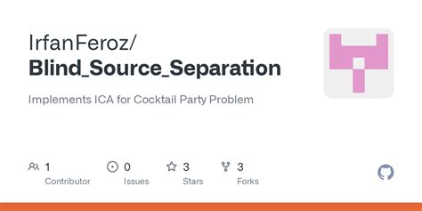 Github Irfanferoz Blind Source Separation Implements Ica For Cocktail Party Problem