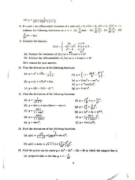 Calculus Questions Pdf