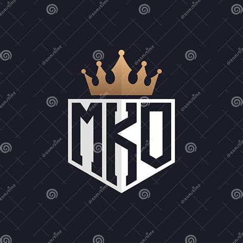 Luxury Mko Logo With Crown Elegant Initials Mko Letter Logo For Exclusive Brands Stock Vector