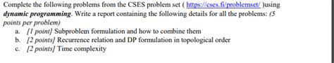 Solved Complete The Following Problems From The Cses Problem