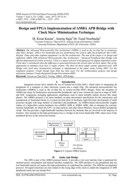 A Review On Amba Ahb Lite Protocol And Verification Using Uvm
