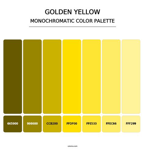 Golden Yellow Color Palettes