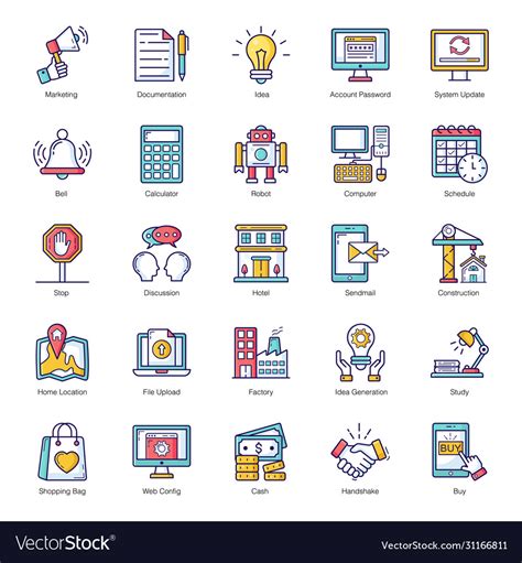 3 pack data flat icons royalty free vector image