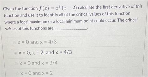 Solved Given The Function F X X X Calculate The First Chegg Com