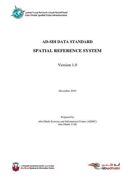 Sdi Data Standard Spatial Reference System Property Pdf Pdf Latitude Geodesy