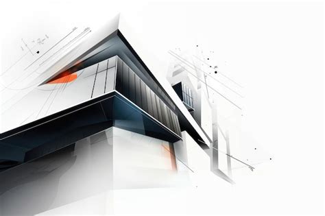 Abstract Architectural Design With Geometric Shapes And Glass Panels Premium Ai Generated Image