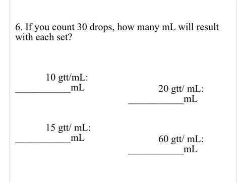 Solved If You Count Drops How Many ML Will Result Chegg Com