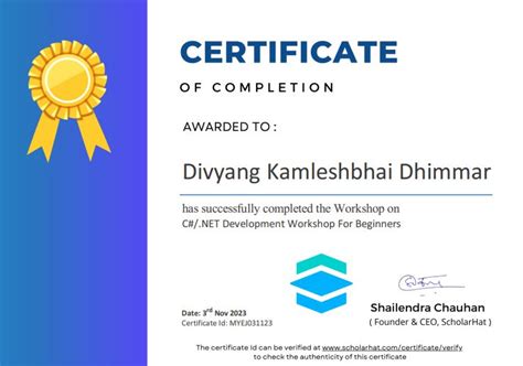 divyang dhimmar on linkedin completed 4 days workshop on with c
