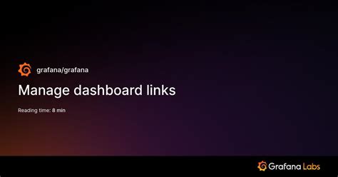 Manage Dashboard Links Grafana Documentation