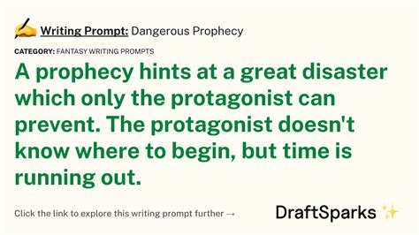 Writing Prompt Dangerous Prophecy • Draftsparks