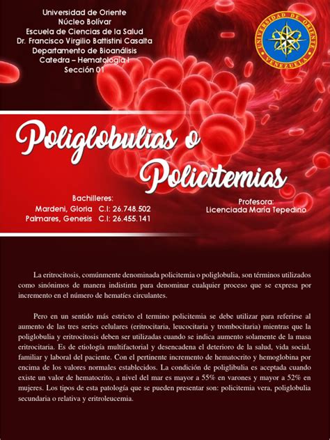 Poliglobulia O Policitemias Pdf Sangre Trombo