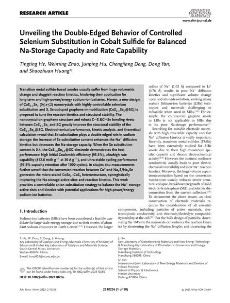 Unveiling The Double‐edged Behavior Of Controlled Selenium Substitution In Cobalt Sulfide For