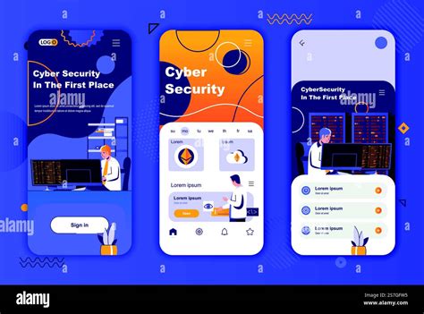 cyber security unique design kit for social networks stories cybersecurity assistance and