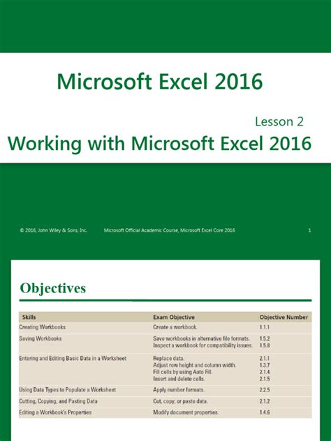 lesson 2 excel pdf microsoft excel worksheet