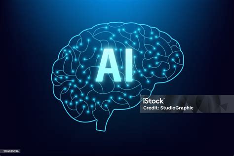 인공 지능 기술 칩 로봇 공학 개념 전자 뇌 지능 과학 및 마음의 미래 지향적 개념 기술 및 엔지니어링 개념 벡터 일러스트 레이 션 3차원 형태에 대한 스톡 벡터 아트 및