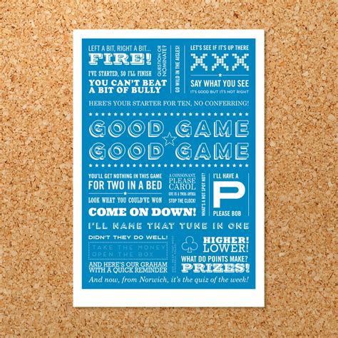 Game Shows Print High Quality Typographic Art Print Typaprint