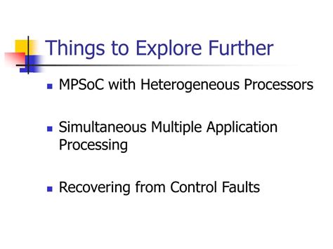 Ppt Dynamic Run Time Fault Tolerance In Multi Processor System On