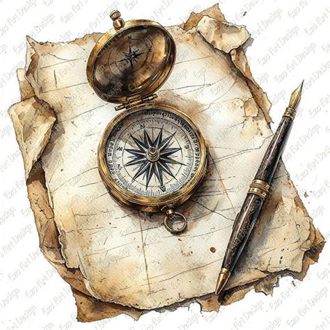 Dibujos De Brújulas Antiguas Brujula Dibujo Vintage