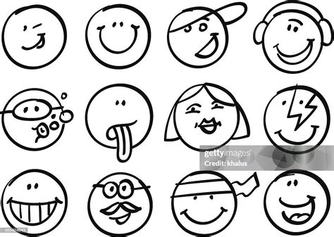 Smiley Faces Collection High Res Vector Graphic Getty Images
