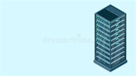 Isometric Server Animation Network Server Room 3d Computer Equipment