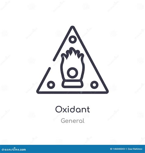 Oxidant Outline Icon Isolated Line Vector Illustration From General Collection Editable Thin