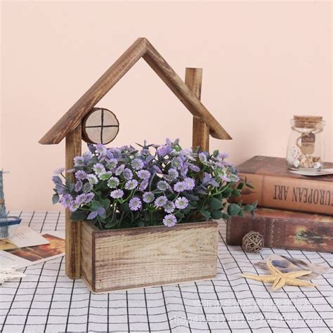 Новый настенный деревянный цветочный горшок креативные пасторальные цветочные горшки маленький