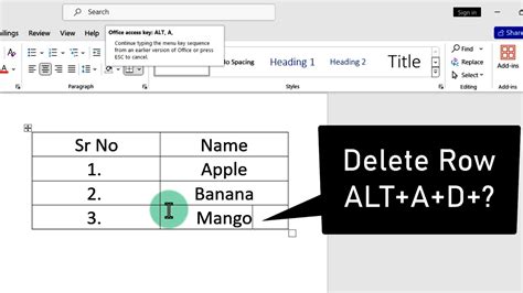 Effortless Table Editing In Ms Word Delete Rows And Columns Like A Pro Youtube