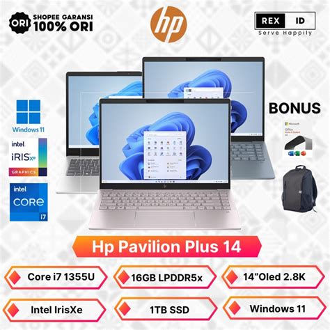 Jual Laptop Hp Pavilion Plus 14 Oled Core I7 1355U 16GB 1TB 14 2 8K 120Hz Windows 11 Office