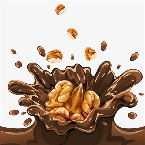 초콜릿 호두 알갱이 분사하다 일러스트 Png 초콜릿 대기본 호두 이미지 벡터 Psd 파일 Pngtree 밀크 초콜릿 푸드 아트 초콜릿