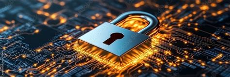 Digital Fortress Cybersecurity Concept Protecting Data Network Security Digital Lock