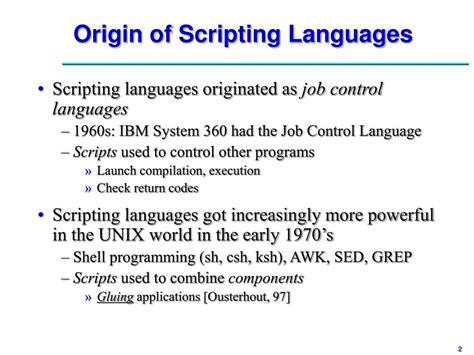 Ppt Introduction To Scripting Languages And Perl Basics Powerpoint Presentation Id2974191