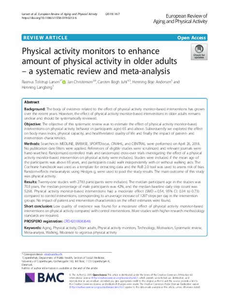 Pdf Physical Activity Monitors To Enhance Amount Of Physical Activity In Older Adults A