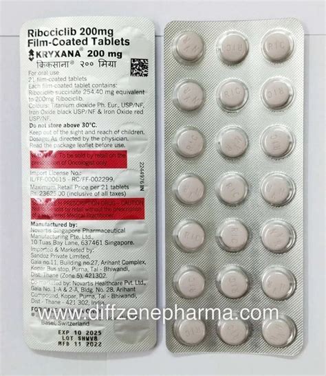 Kryxana 200 Kisqali Ribociclib 200mg Tablets Novartis India Ltd At ₹ 19500 Box In Bardoli