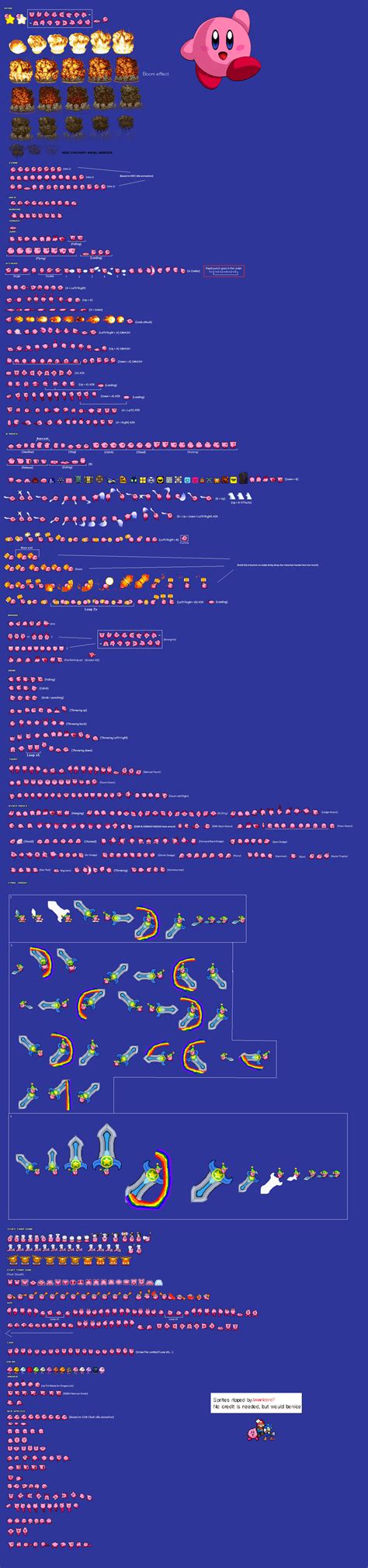 Ssb Kirby Sprite Sheet New Re Upload By Mariopro008 On Deviantart