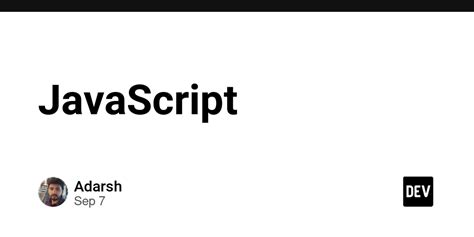 Javascript Dev Community