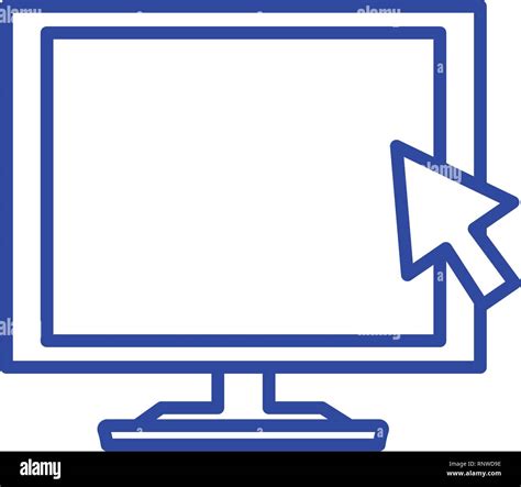 Computer Monitor With Pointer Arrow Vector Illustration Design Stock Vector Image Art Alamy