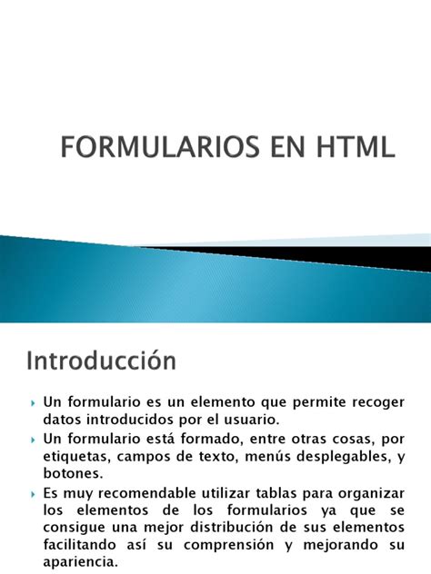formularios en html pdf servidor web internet y web