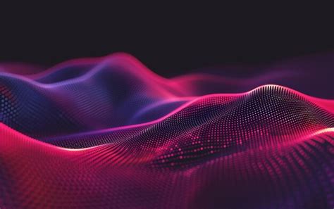 Premium Photo Abstract Waving Particle Technology Background Design Abstract Wave Moving Dots