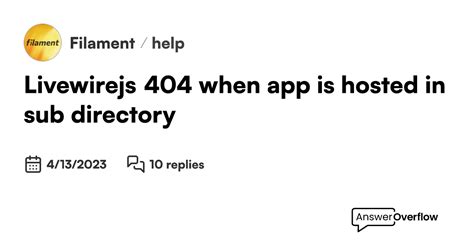 Livewirejs 404 When App Is Hosted In Sub Directory Filament